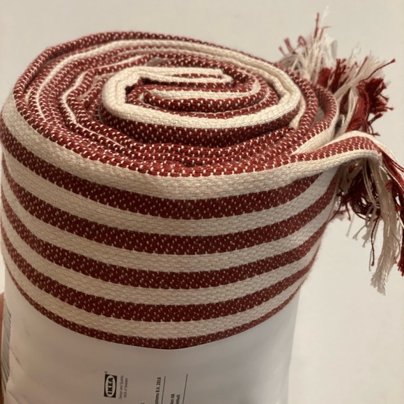 IKEA | Bedding | Ikea Tuvalie Striped Fringe Throw Blanket 47 7 | Poshmark